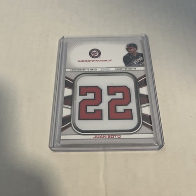 JUAN SOTO 2022 Topps Series 1 Jersey Number Medallion Card #JNM-JS ...