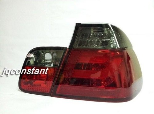 LED Tail Rear Lights Red/Smoke lens Strip Style for BMW 1998-2000 E46 ...
