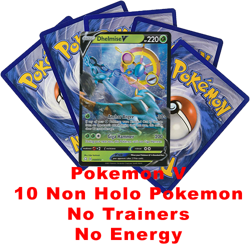 Pokemon TCG Ultra Rare Dhelmise V - 009/072 & 10 Bonus Cards | eBay