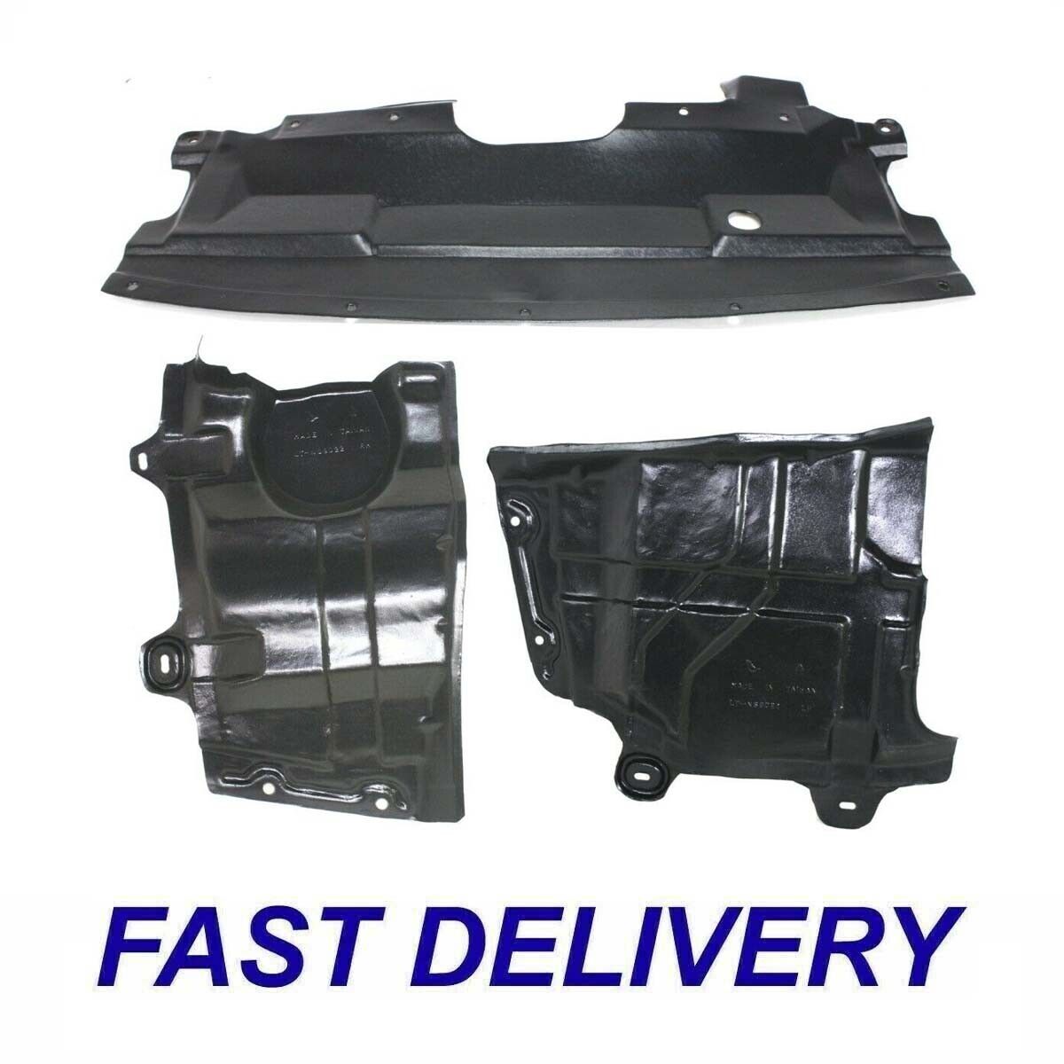 New Set of 3 Front LH & RH Side Engine Splash Shields Fits Nissan ...