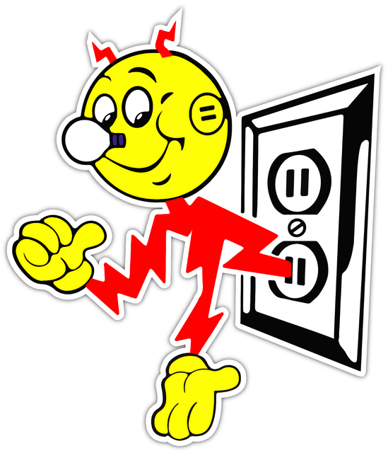 Reddy Kilowatt Electrician Power Outlet Vinyl Sticker Decal Toolbox Car ...