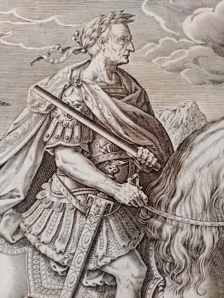 Raffaello Guidi Emperor Galba original burin 1770 antique print | eBay UK