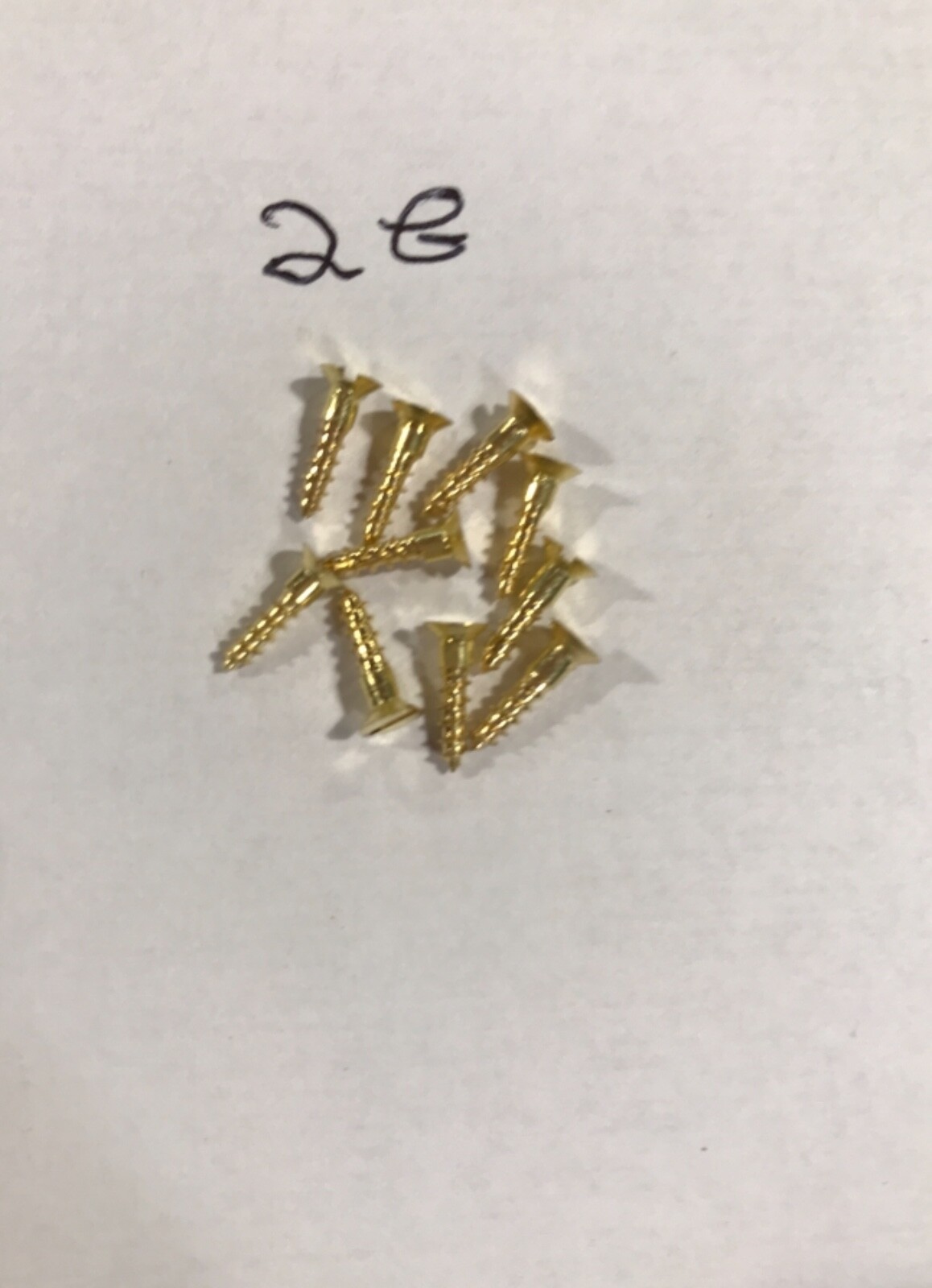 Small / Tiny Brass Countersunk slotted wood screws size gauge 0G 1G 2G ...