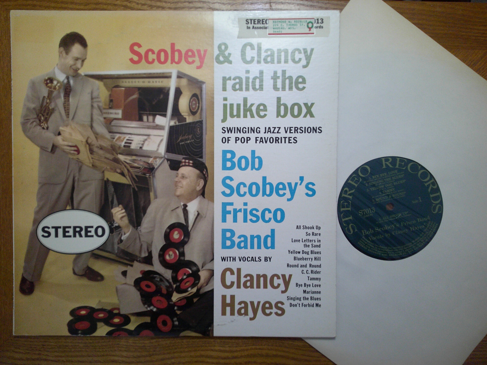 STEREO RECORDS LP RECORD/BOB SCOBEY FRISCO BAND/CLANCY HAYES/RAID THE ...