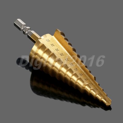 6-35MM HSS Steel Step Cone Titanium Drill Bit Hole Cutting Power Tool ...