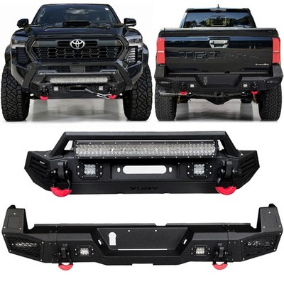 Vijay For 2024-2025 Toyota Tacoma Stubby Steel Front/Rear Bumper With ...