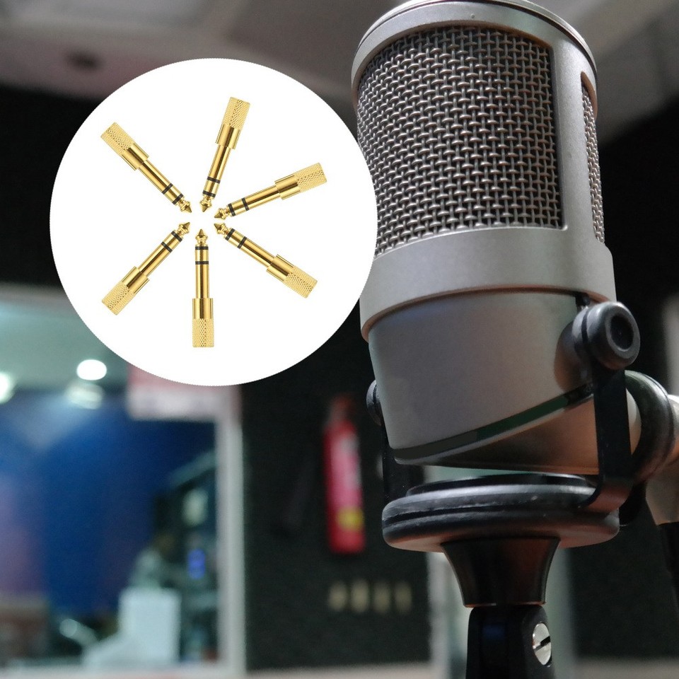 6Pcs Microphone Audio Connector Adapter Guitar Speaker Audio Cable ...