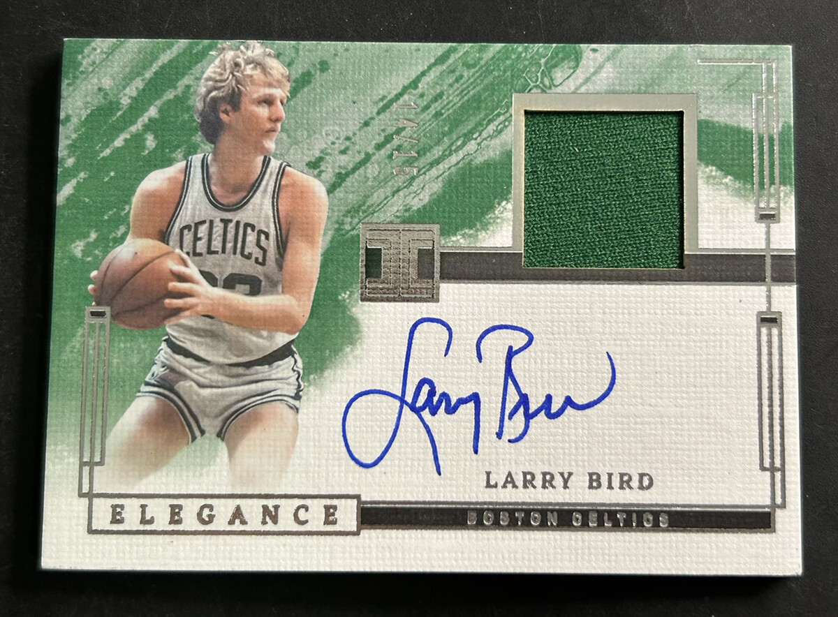 2023-24 Panini Impeccable Larry Bird Elegance Game Used Jersey Patch ...