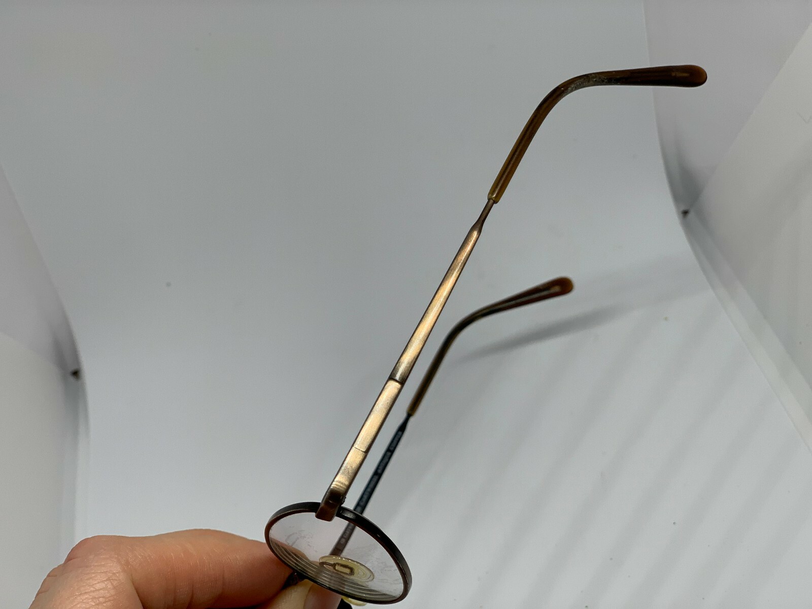 Antique copper Eyeglasses w clip on sun lenses CARTWHEEL 44 120 44-18 ...