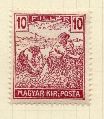Hungary 1920-24 Magyar Kir Posta Early Issue Fine Mint Hinged 10f. NW ...