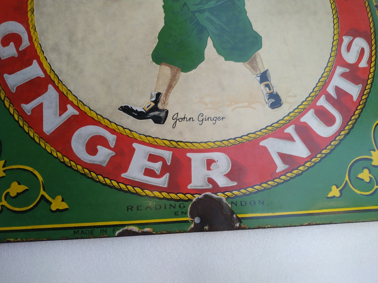 VINTAGE ORIGINAL ENAMEL SIGN HUNTLEY AND PALMERS JOHN GINGER NUT ENGLAND 1910 | eBay