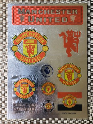 Manchester United Stickers Set A4 Size Great For Car/Window /Home Use ...