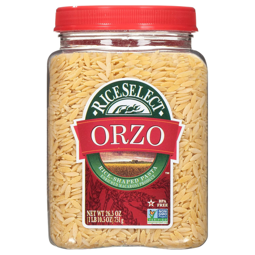 Orzo Rice-Shaped Pasta, Premium Non-Gmo Orzo Pasta, 26.5-Ounce Jar ...
