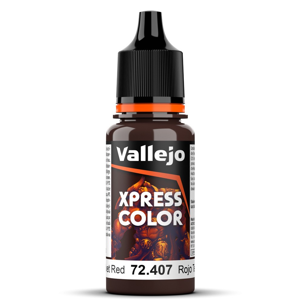 VELVET RED 18ml VALLEJO "XPRESS COLOR" 72.407 | eBay