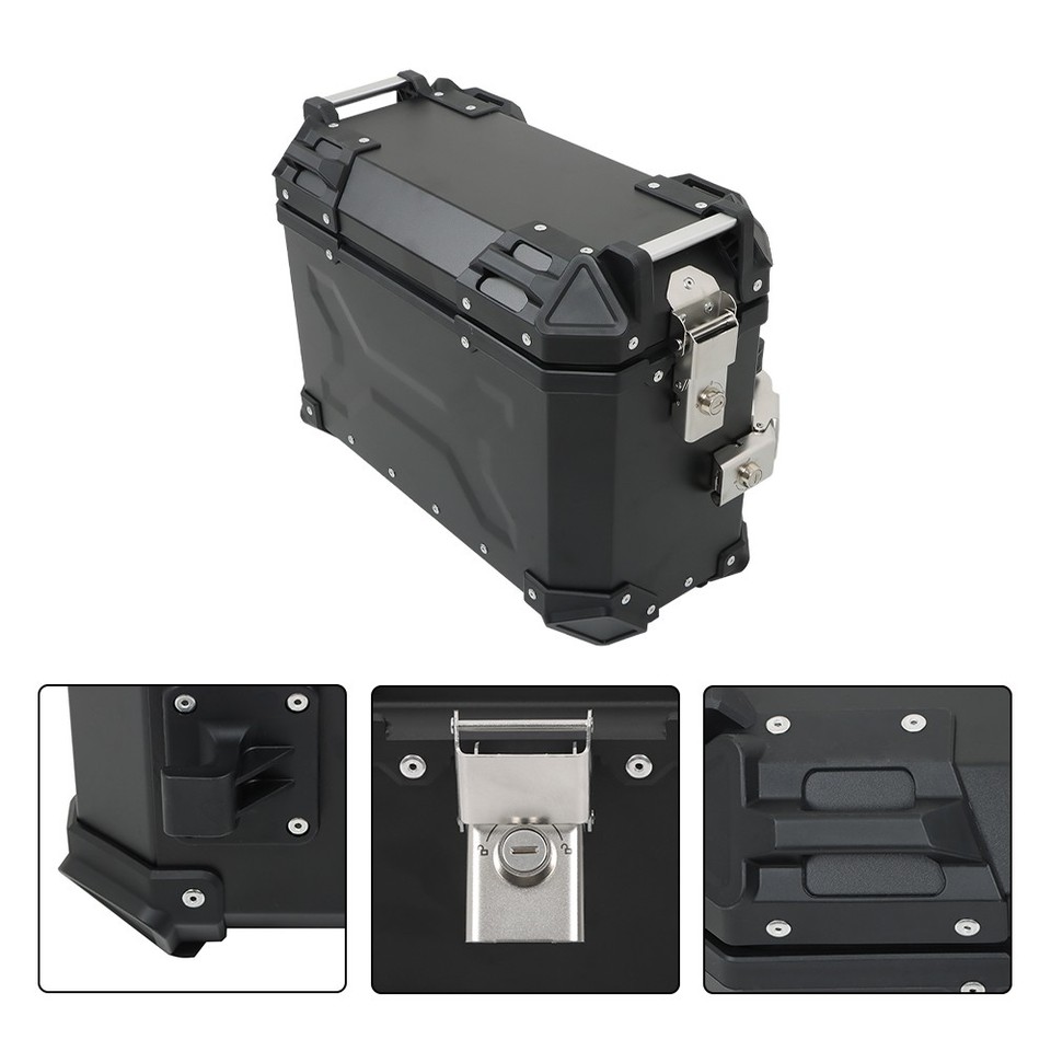 Motorcycle Aluminum Side Case 36L Hard Saddlebag Box Trunk Tour W ...
