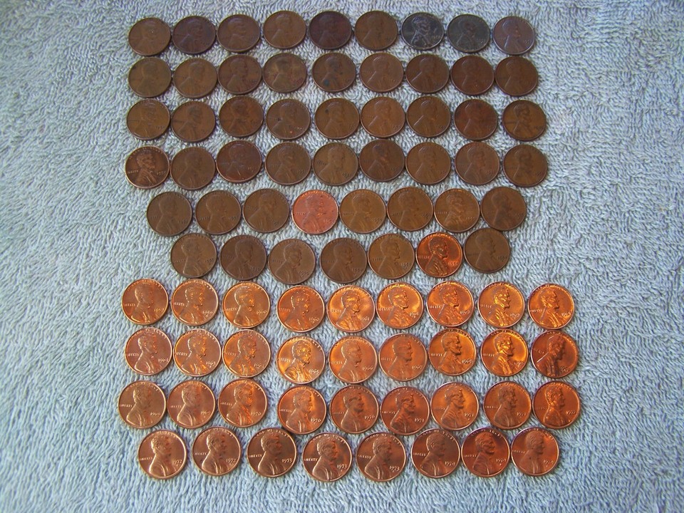 Complete Lincoln Cent Collection BU 1941-1974 PDS Mints - with Whitman ...