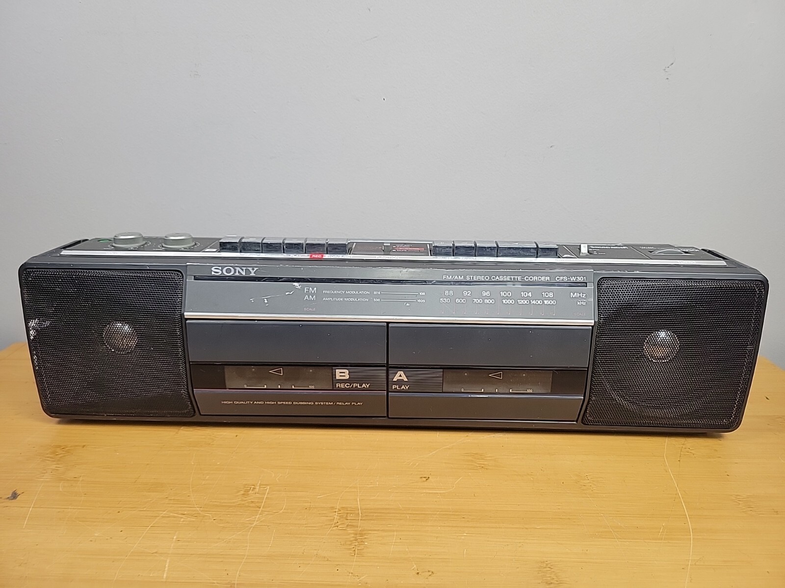 Sony CFS-W301 AM / FM Stereo Cassette -Corder PARTS REPAIR ONLY | eBay