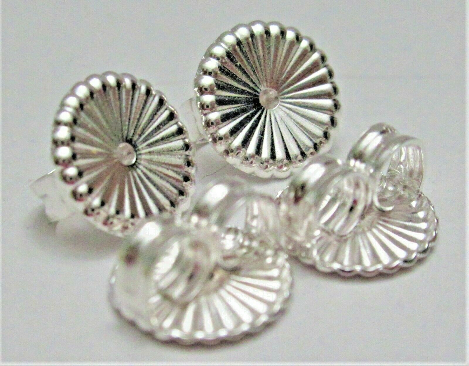 Four .925 Sterling 9mm Extra Large Premium Post Earring Backs Clutches ...