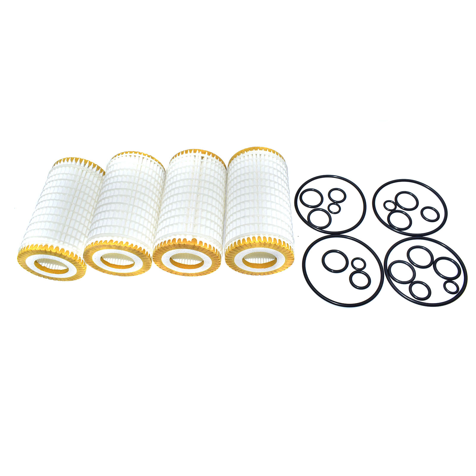 4 Sets Oil Filter & Gasket For Benz R350 S550 E320 E550 ML550 CLS550 ...