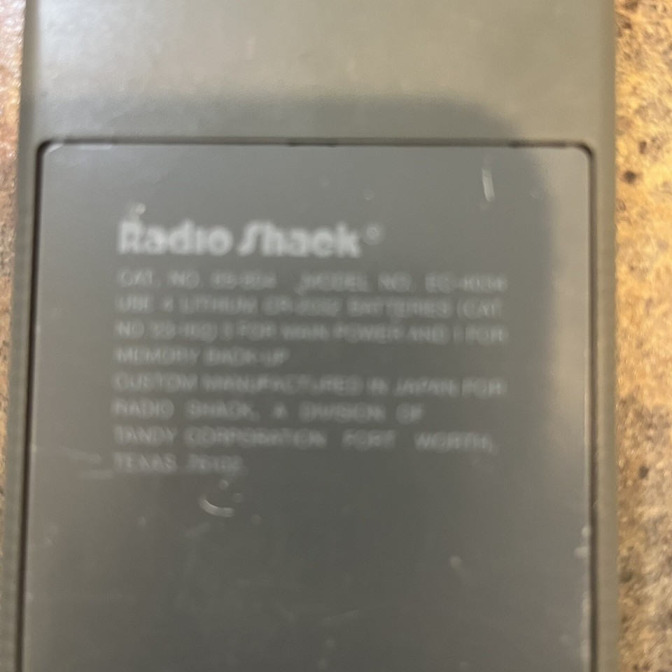 Radio Shack Power Graphic EC-4034 Graphing Calculator W/Cover PARTS ...