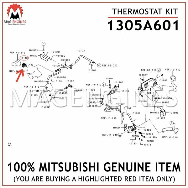 1305A601 MITSUBISHI GENUINE OEM THERMOSTAT KIT | eBay