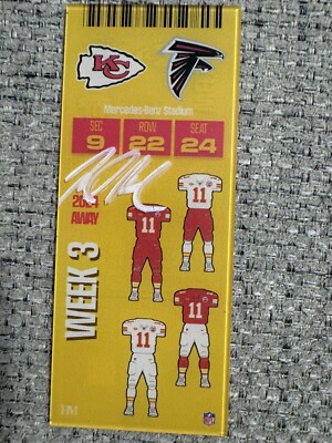 Mike Pennel Signed Autograph Acrylic Commemorative Week 3 Ticket Chiefs ...