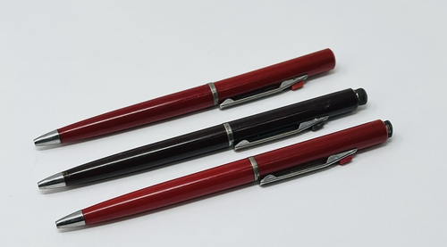 Scripto Erasable Ball Point Pen Lot Of 3 Vintage Slide Click | eBay
