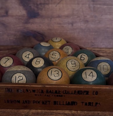 Antique Circa 1917 Brunswick-Balke-Collender Original Set BILLIARDS ...