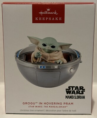 2024 Hallmark Ornament GROGU IN HOVERING PRAM STAR WARS MAGIC LIGHT ...