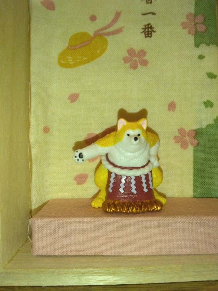 Shiba Inu Miniature Handmade Sumo Box Spring Interior Ornament with Lid ...