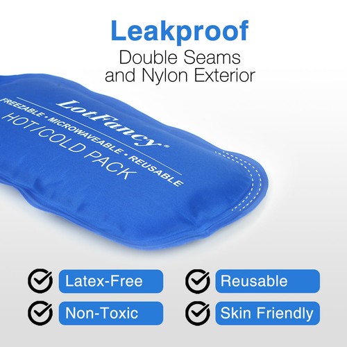 Gel Ice Packs, 2pc Reusable Hot Cold Pack for Therapy, Heating Cooling ...