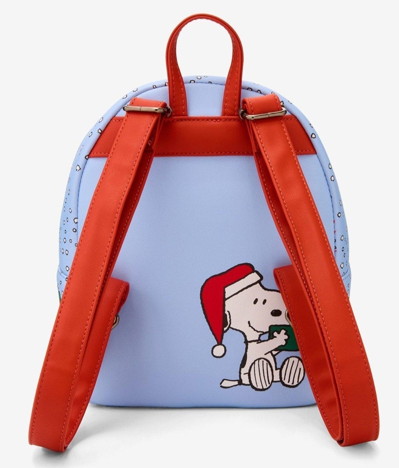 Loungefly Peanuts Snoopy & Woodstock Snowing Christmas Holiday Backpack ...