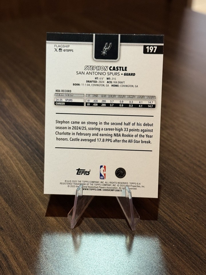 2025-26 Topps - Stephon Castle #197 Season Tip-Off | eBay