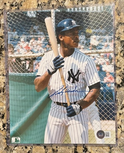 Rickey Henderson Signed Autographed 8x10 Photo Beckett BAS Yankees | eBay