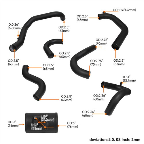 Front Mount Intercooler Kit For 02-07 Subaru Impreza WRX/STI Ej20 Ej25 ...
