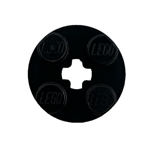 Lego 4032 Black Plate Round 2 x 2 With Axle Hole Type 1 + Opening ...