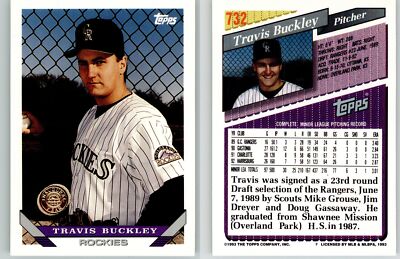 Travis Buckley 1993 Topps Inaugural Rockies Stamped #732 Rockies | eBay