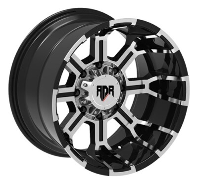 SET (4) RED DIRT ROAD RDR WHEELS RD11M 20x12 5x127 -44 BLACK MACHINE ...