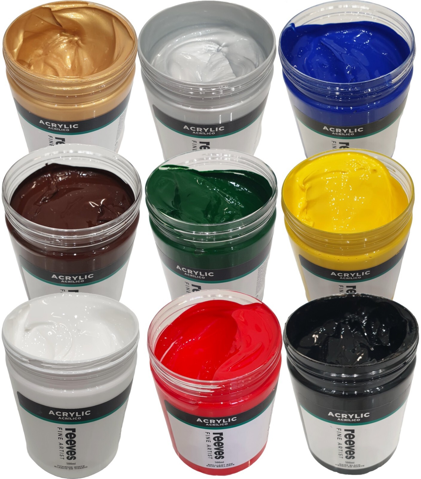 Reeves Acrylic Paint 500ml Large Tubs and 75ml Tube Sets | Artist | eBay