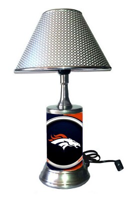 Denver Broncos lamp NFL Table Lamp with Shade Desk Light Room Decor | eBay