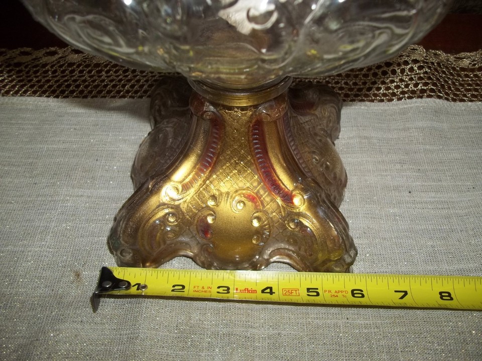 Vintage Goofus Glass Oil Kerosene Lamp- OIL LAMPS | eBay
