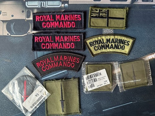 Royal Marines Navy RM Modern Badge Collection Commando CRYE Tabs TRF ...