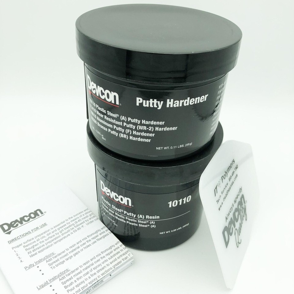 Devcon 10110 Plastic Steel Putty (A) 1 lb. Kit Metal Filled Epoxy Putty ...