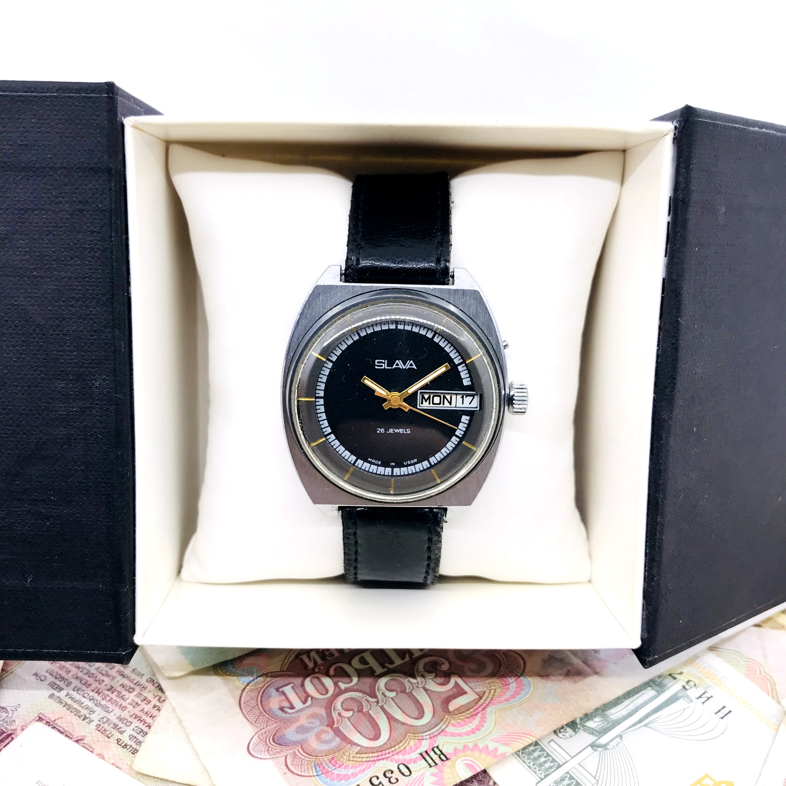 🔥 Rare Slava Classic USSR 1980 Soviet Wristwatch Wri… - Gem