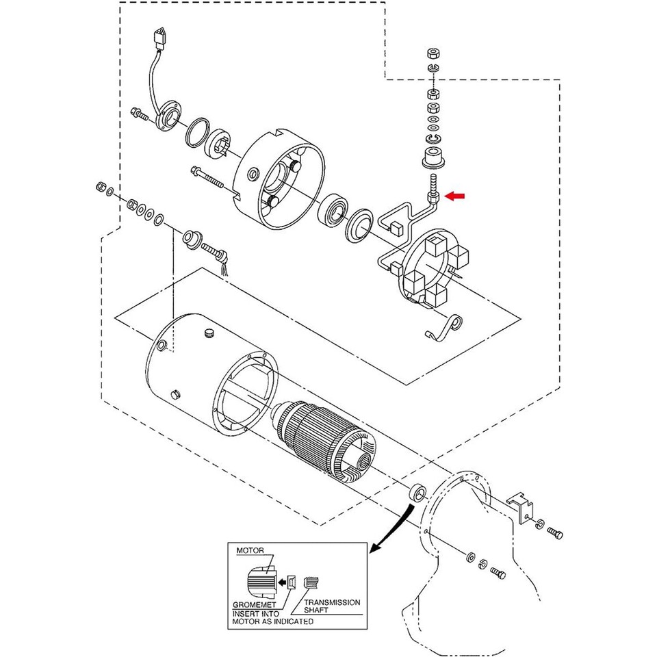 2003 Yamaha G14E Golf Cart Motor Brush for Yamaha DM430-06 Hitachi 2 ...