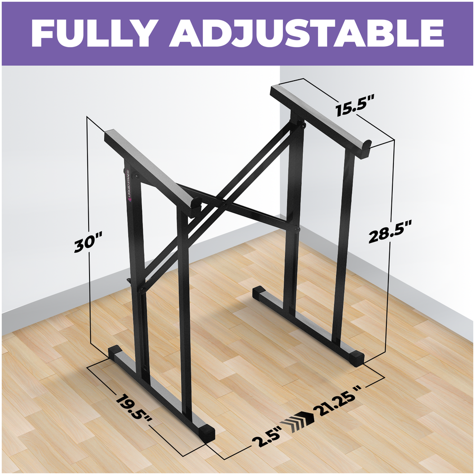 Portable Audio Mixer Stand - Foldable, Adjustable for DJ, Synth, MPC ...