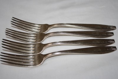 1835 R. WALLACE SILVER PLATE FLATWARE "HOSTESS"(4) DINNER FORKS 7.5 ...