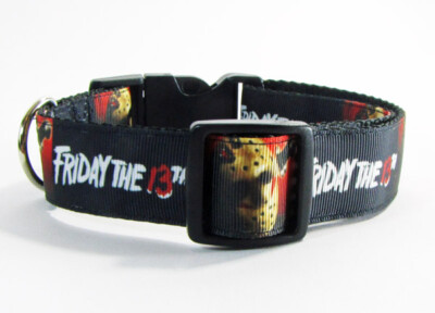 Friday the 13th dog collar handmade adjustable buckle collar 1" wide or ...