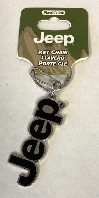 Jeep Logo Metal Key Chain Plasticolor Official License Product Black ...