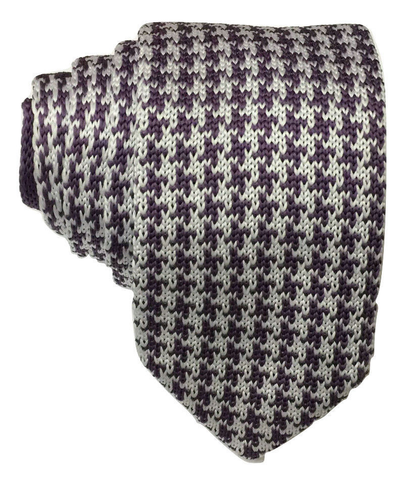 UK Premium Quality Knit Knitted Houndstooth Dogtooth Tie Necktie ...